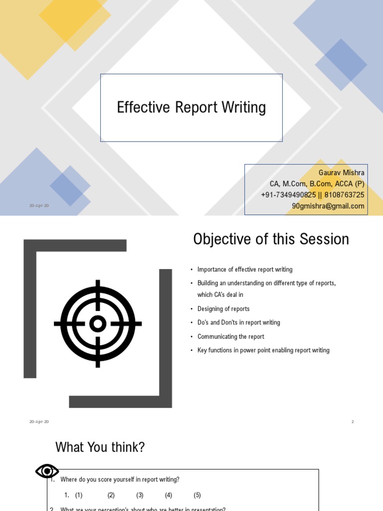 Mastering Effective Report Writing: A Comprehensive Guide to Design ...