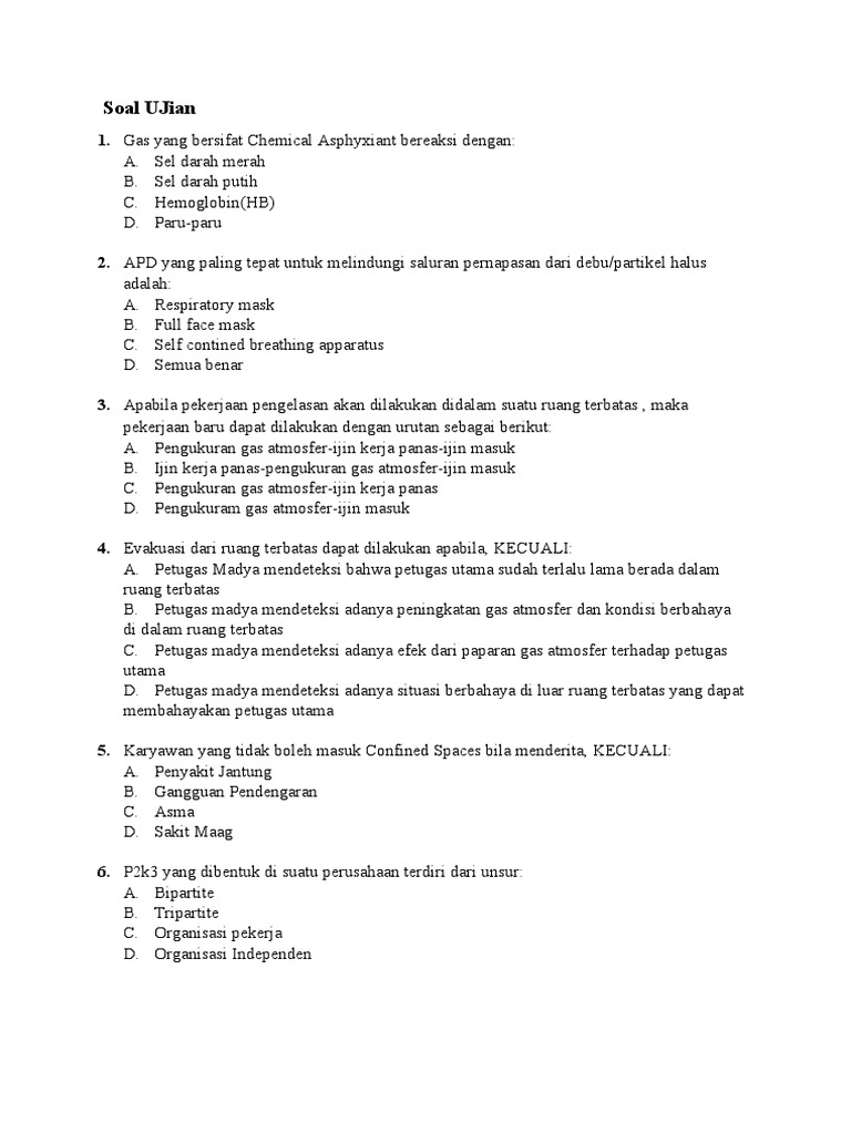 Soal UJian | PDF | Teknologi & Rekayasa