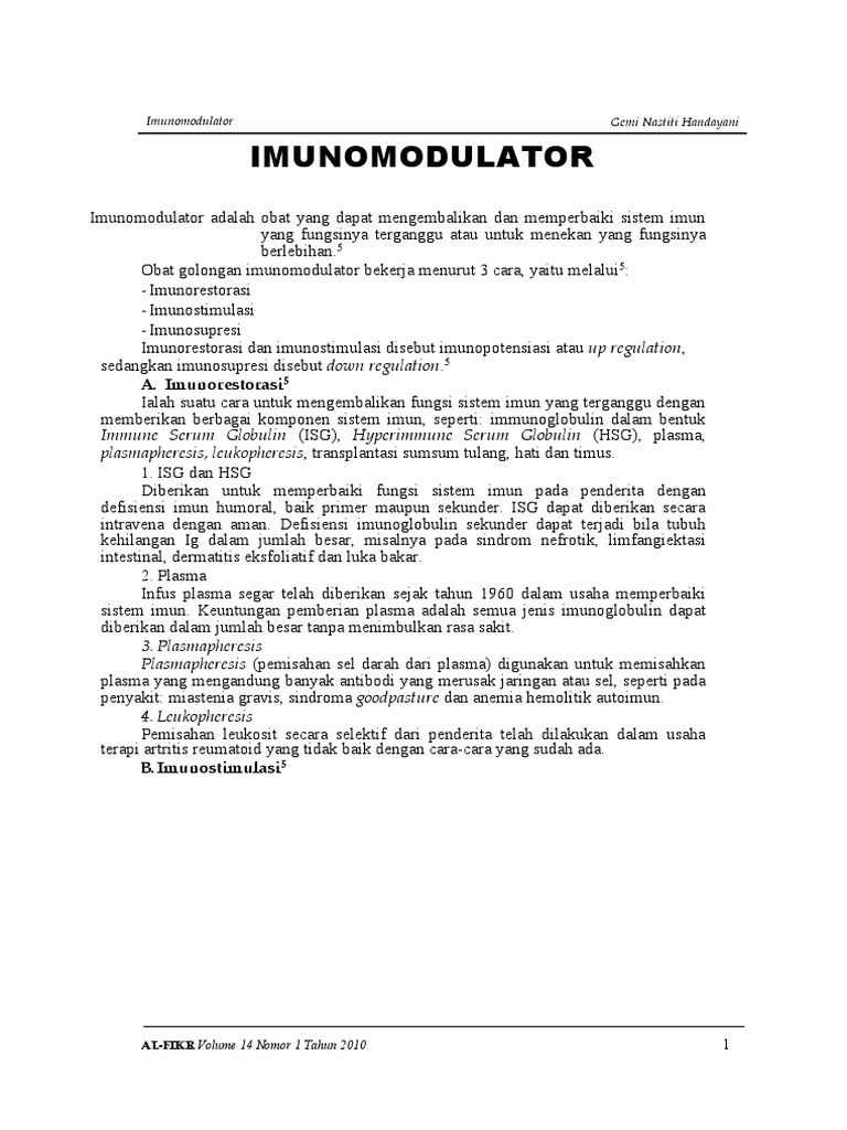 Imunomodulasi | PDF