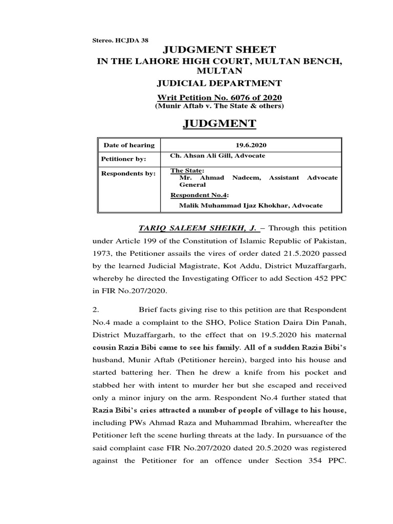 Judgment Sheet | PDF | Remand (Detention) | Prosecutor
