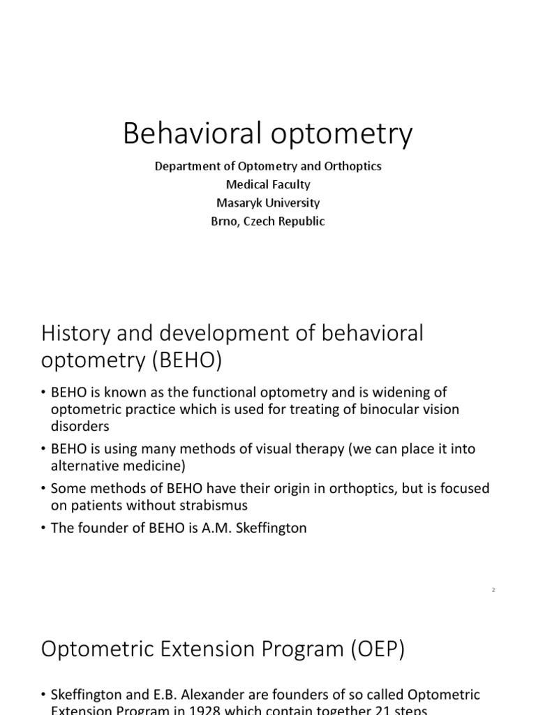Behavioral Optometry v173 | PDF | Optics | Vision