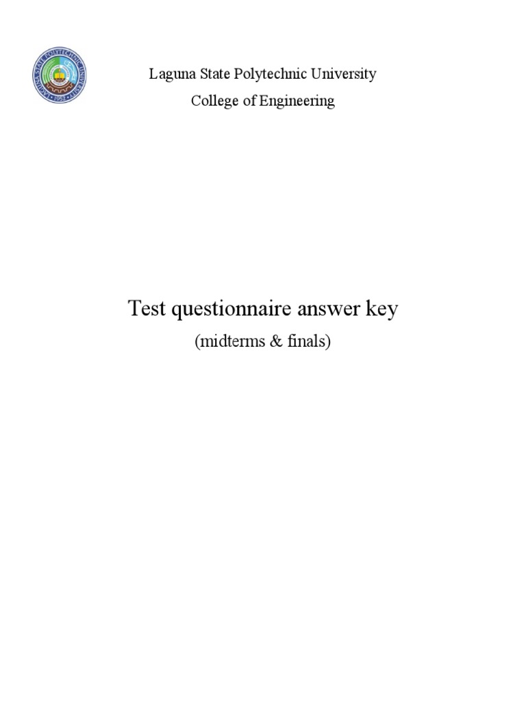 Laguna State Polytechnic University Test Key | PDF | Justice | Crime ...