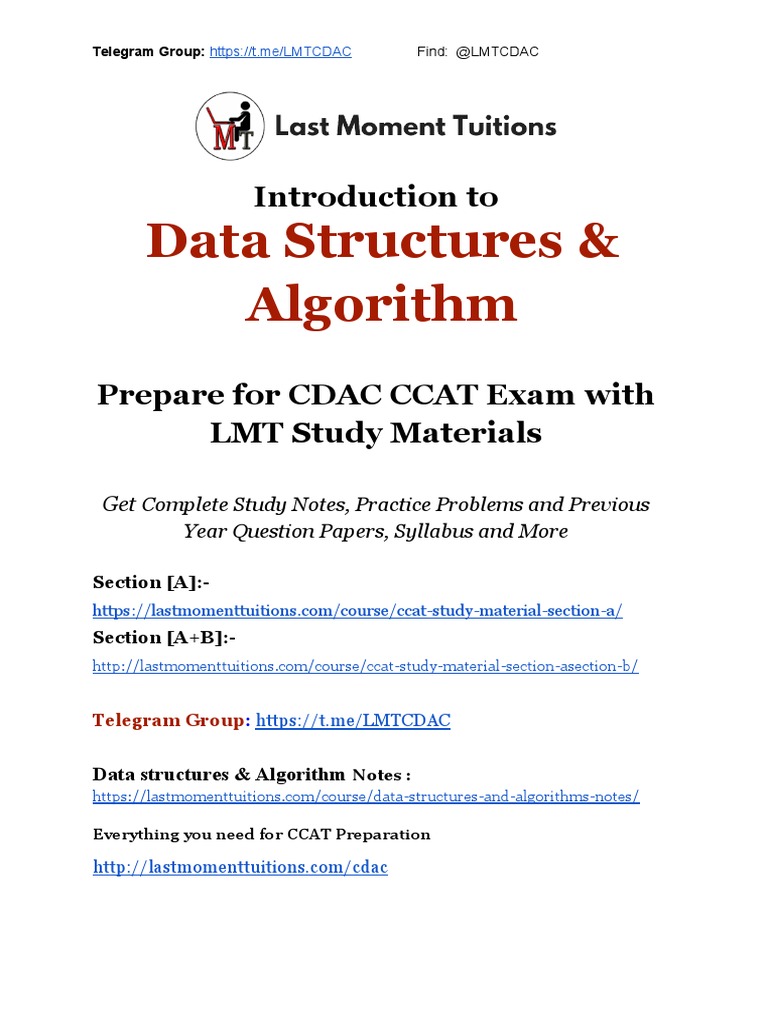 Introduction To DS & ALGO | PDF | Time Complexity | Database Index Introduction To DS & ALGO | PDF | Time Complexity | Database Index