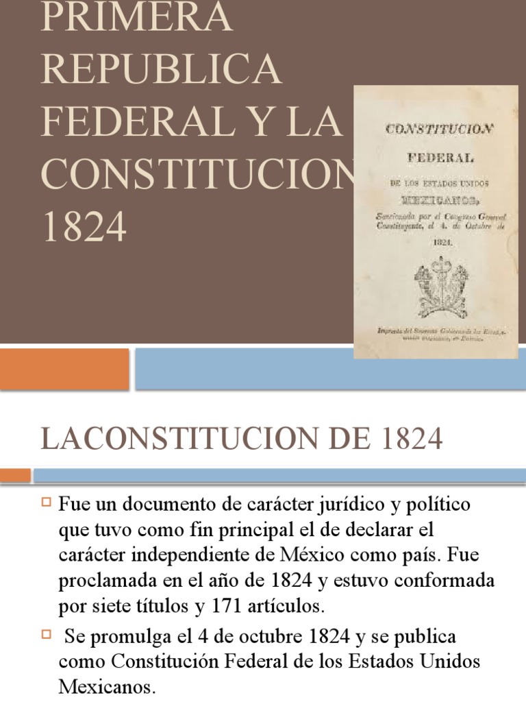 Primera Republica Federal y La Constitucion | PDF | Texas mexicano | México