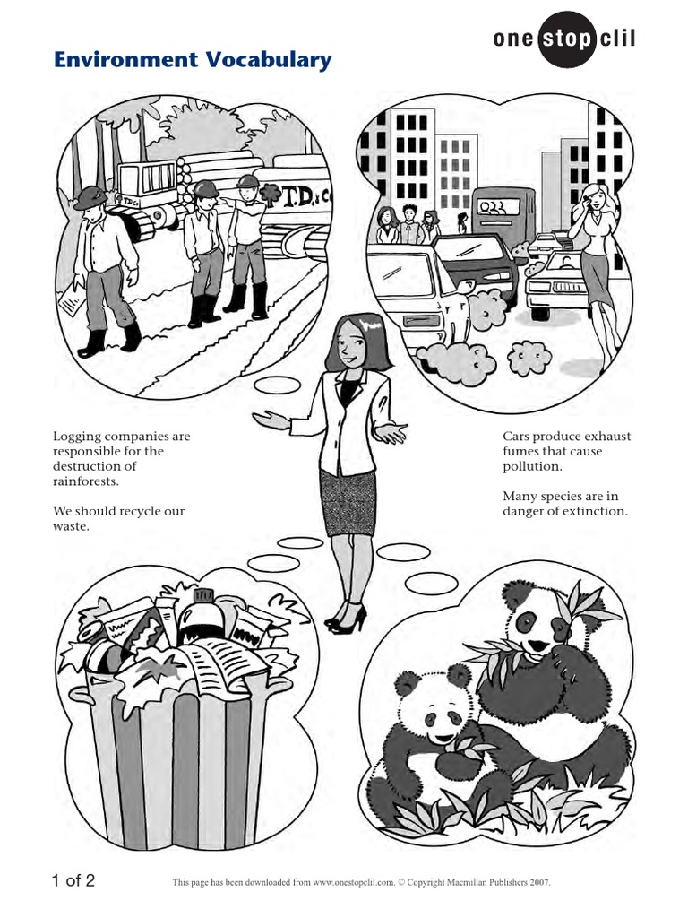 Environment Vocabulary WS and AK | PDF | Pollution | Natural Environment