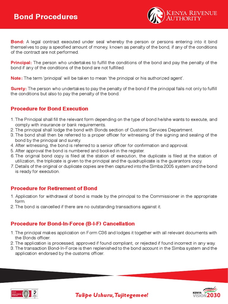 Bond Procedures: Procedure For Bond Execution | PDF