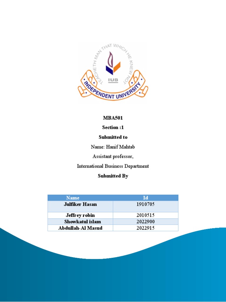 Mba 501 Final Report | PDF | Strategic Management | Business