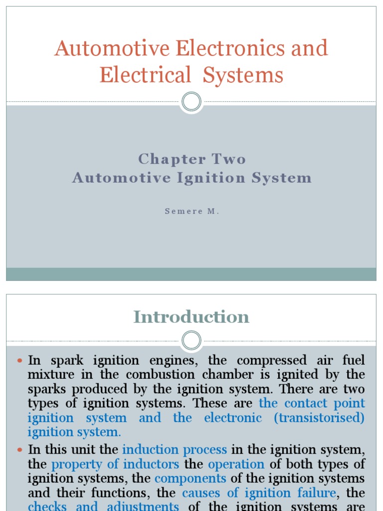 Chapter 2-Ignition System | PDF | Ignition System | Inductance