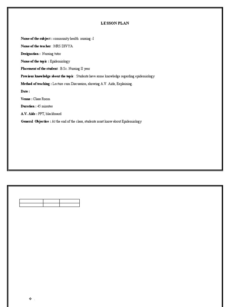 Lesson Plan | PDF | Preterm Birth | Childbirth