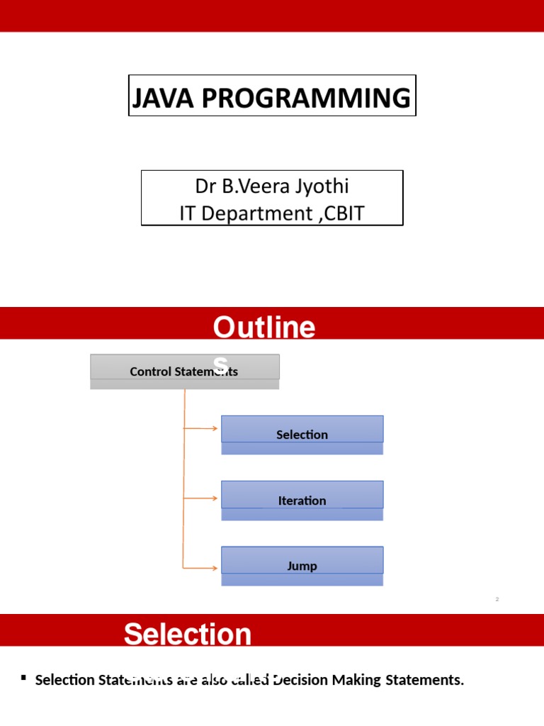 j2 Control Statemens in Java | PDF | Control Flow | Computer Engineering