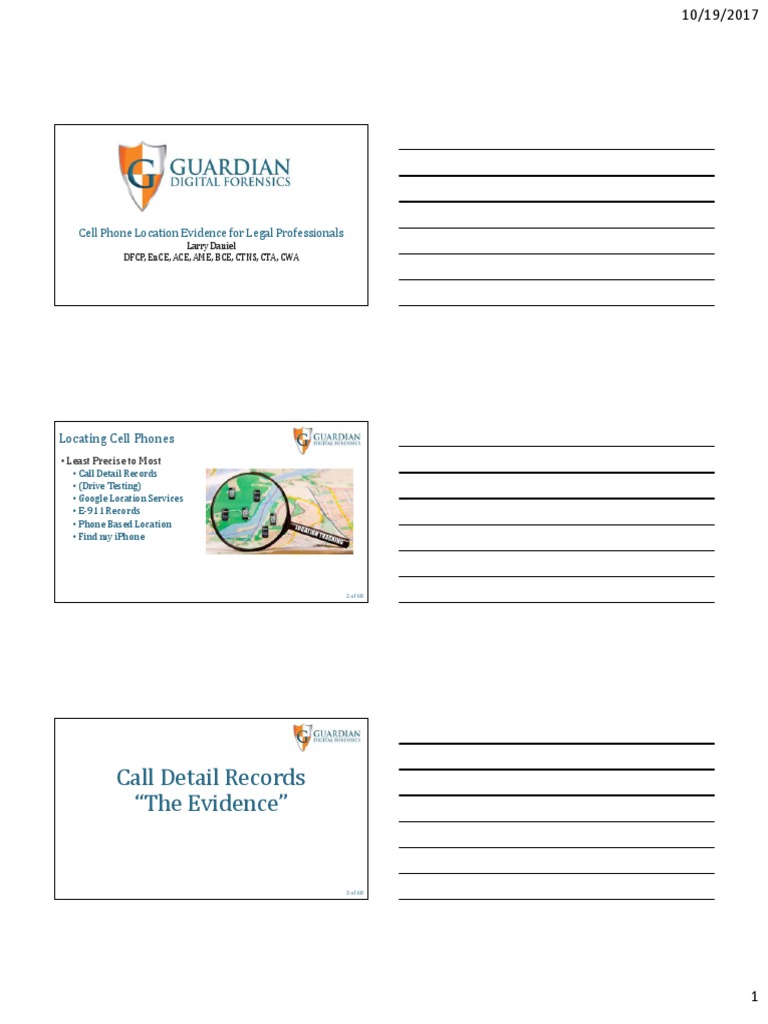 GDF - Cell Phone Location Evidence | PDF | Service Industries | Computing