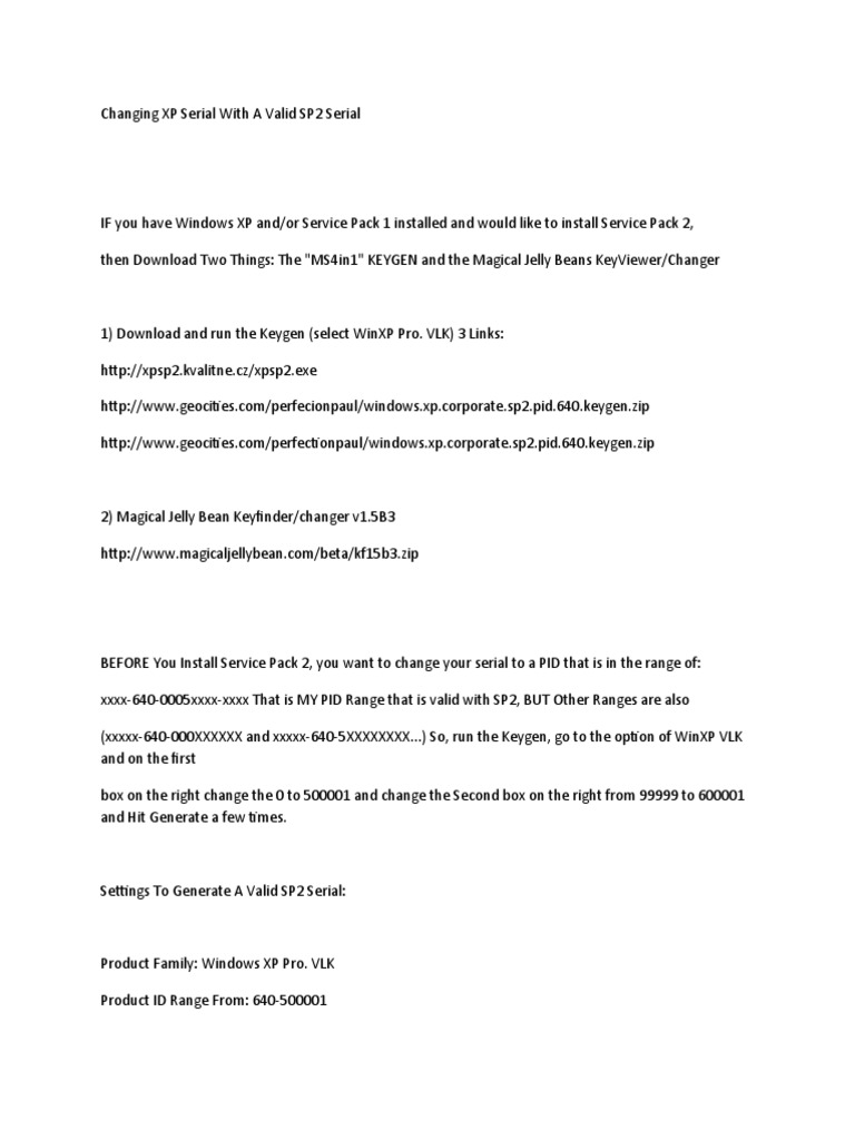 A Guide to Changing Your Windows XP Serial Number to a Valid Service ...
