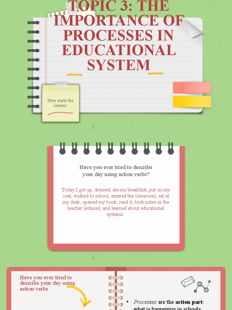 Topic 3.2 - The Importance of Processes in Educational System | PDF ...