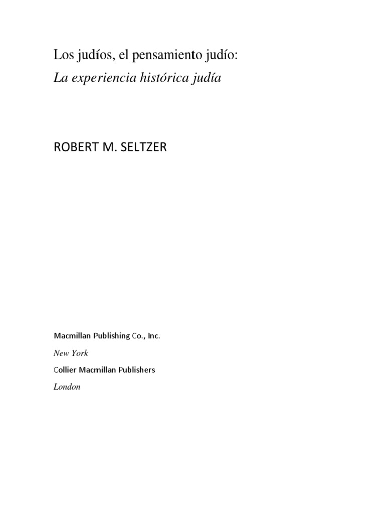 La Experiencia Histórica Judía | PDF | Biblia | Canaán