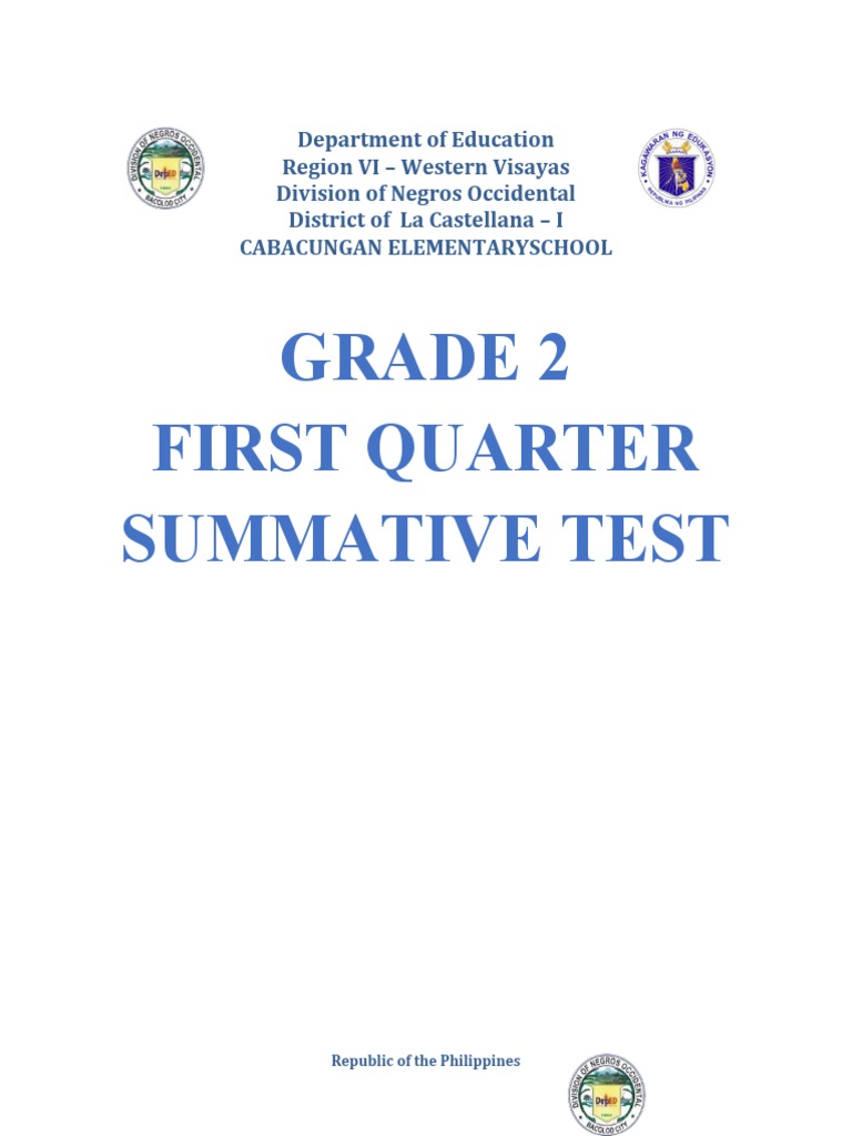Compilation of 1st Summative Test Quarter 1 | PDF