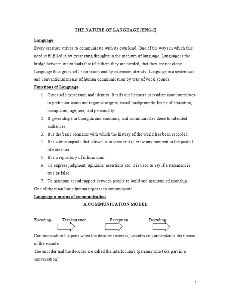 Nature of Language | PDF | Language Acquisition | Communication
