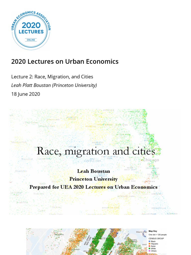 UEA Lectures Leah Boustan | PDF | Racial Segregation In The United ...