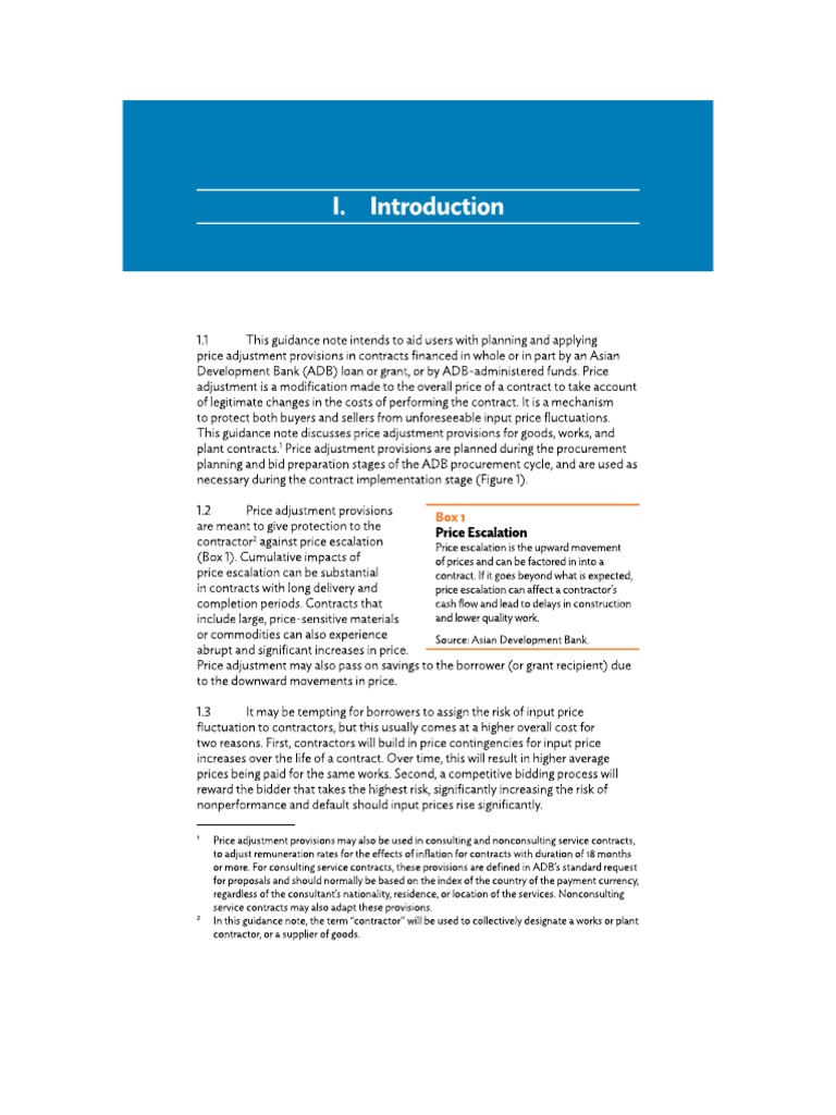 ADB Price Adjustment Guidlines | PDF