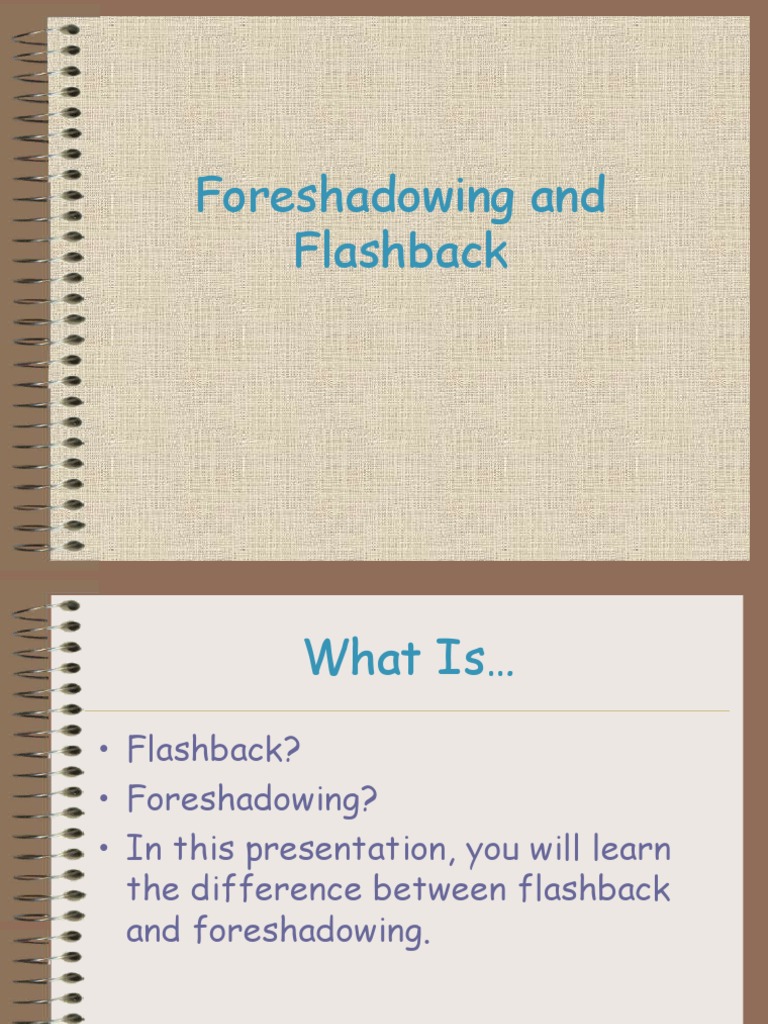Foreshadowing and Flashback | PDF | Little Red Riding Hood