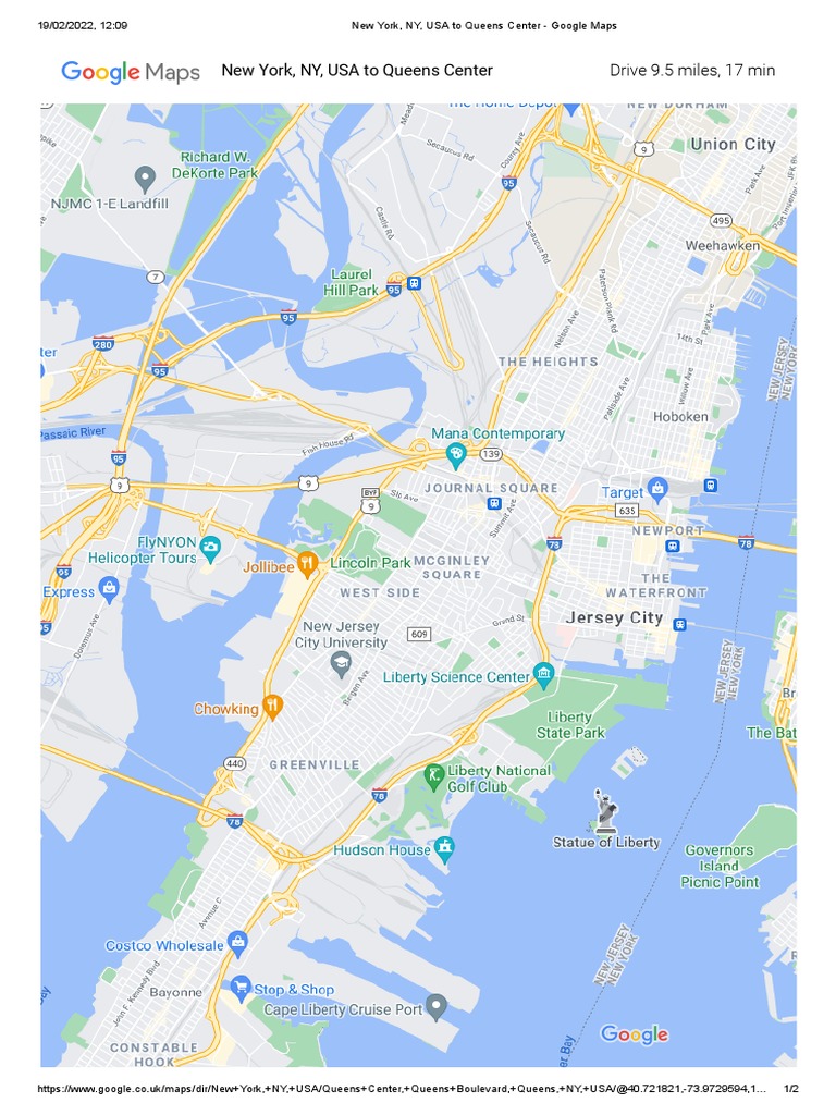 4-New York, NY, USA To Queens Center - Google Maps | PDF
