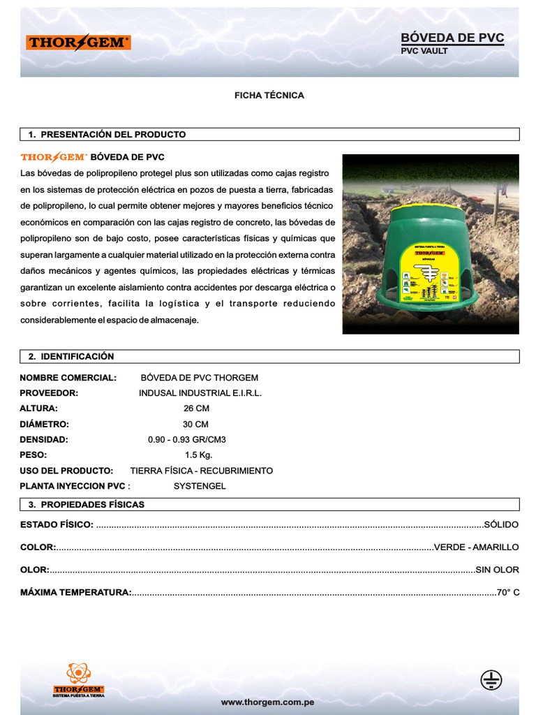 Bóveda de PVC para Puesta a Tierra | PDF | Bóveda (Arquitectura) | Tierra