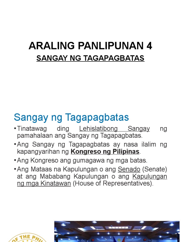Ang Sangay NG Tagapagbatas | PDF