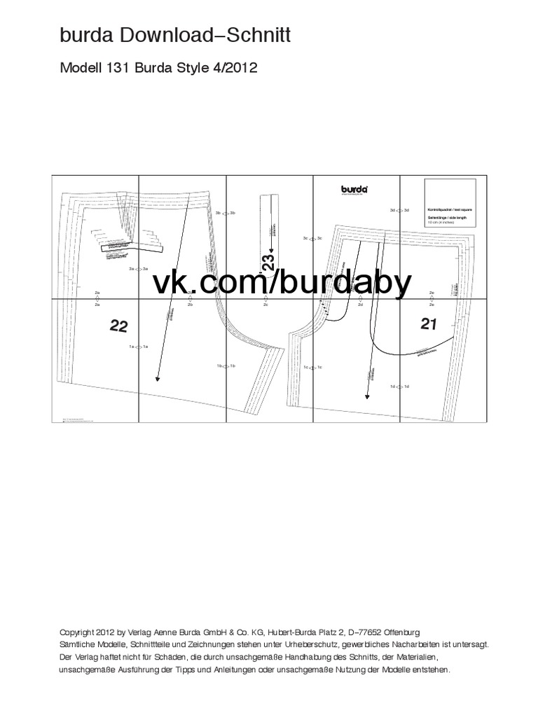 Burda Download Schnitt | PDF