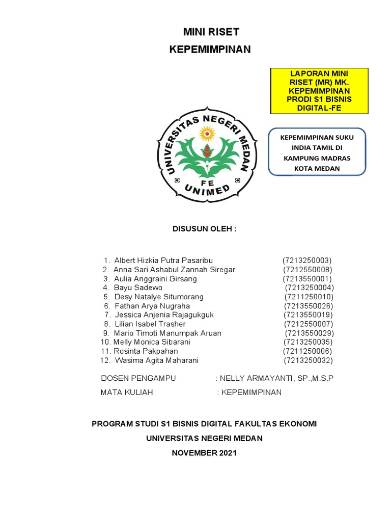 Laporan Miniriset Kepemimpinan | PDF | Karier & Perkembangan
