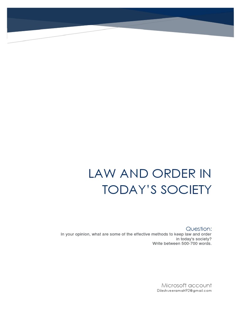 Maintaining Law and Order in Society | PDF | Police | Police Officer