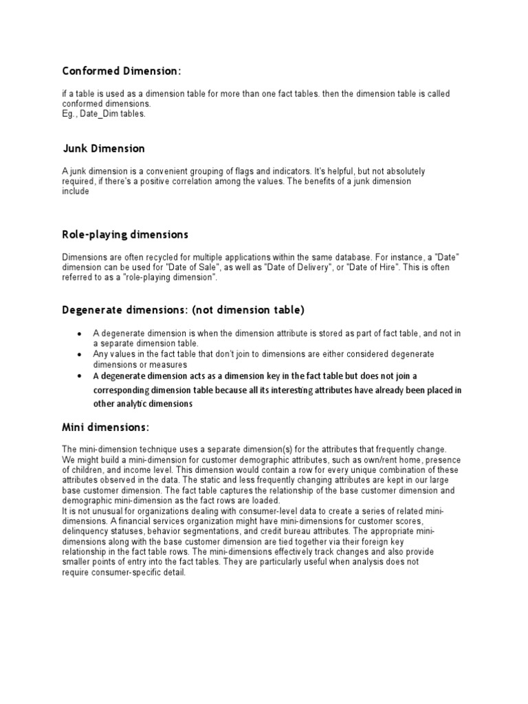 Conformed Dimension | PDF | Data Management | Business