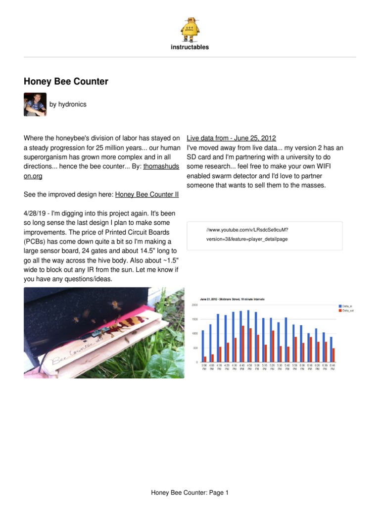 Honey Bee Counter: Instructables | PDF | Resistor | Beehive