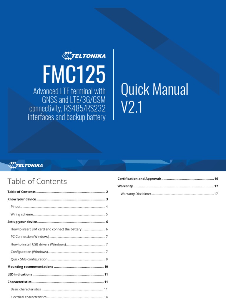 FMC125 Quick Manual | PDF | Bluetooth | Microsoft Windows