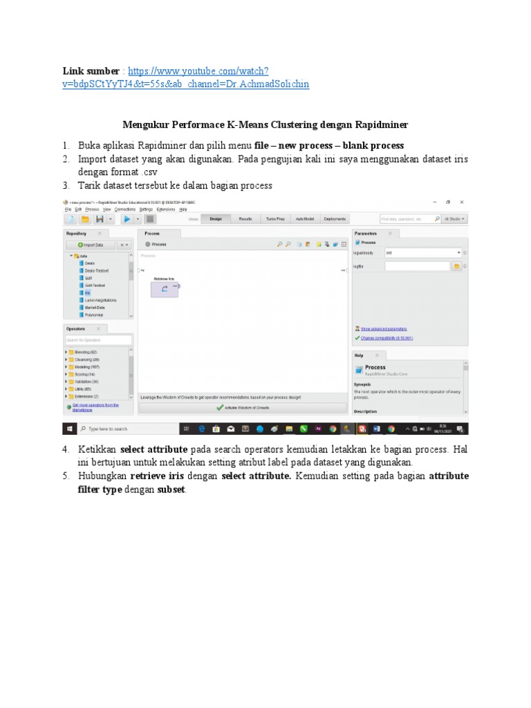 Mengukur Performace K-Means Clustering Dengan Rapidminer | PDF