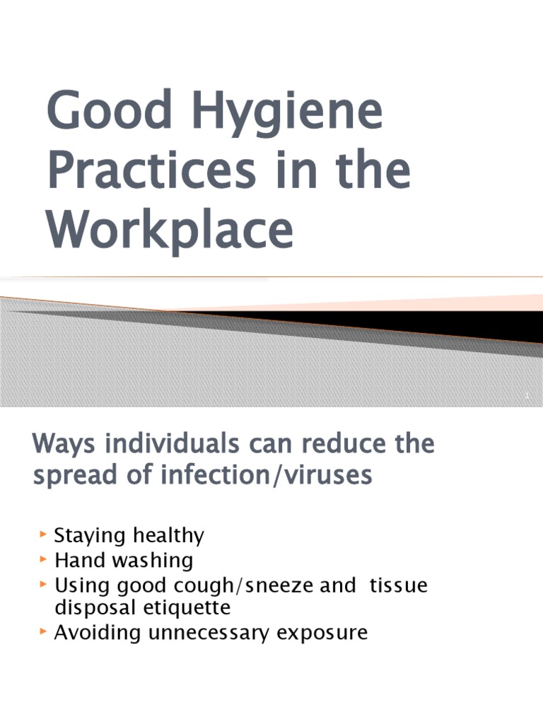 Essential Workplace Hygiene Practices | PDF | Hand Washing | Hygiene