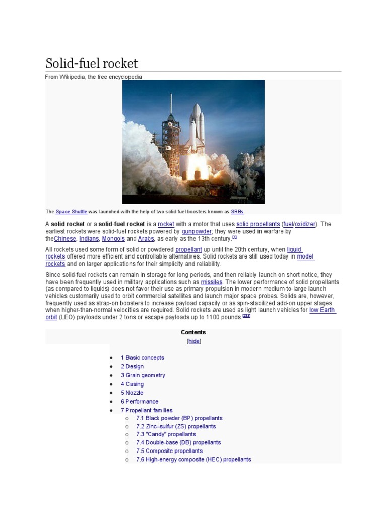 Fuels in The Missiles | PDF | Rocket Propellant | Rocket