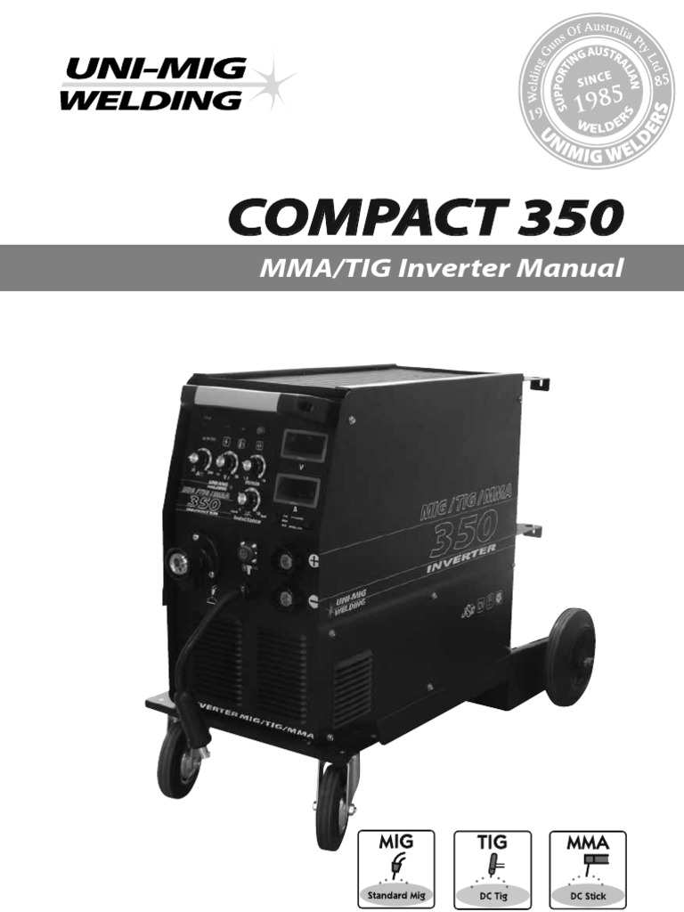 350mig Mma Tig Manual | PDF | Electrical Connector | Welding