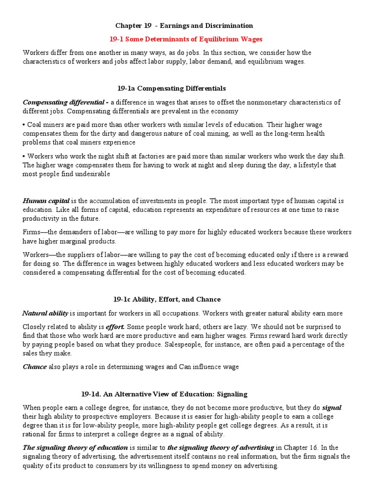 Chapter 19 - Microeconomics | PDF | Labour Economics | Minimum Wage