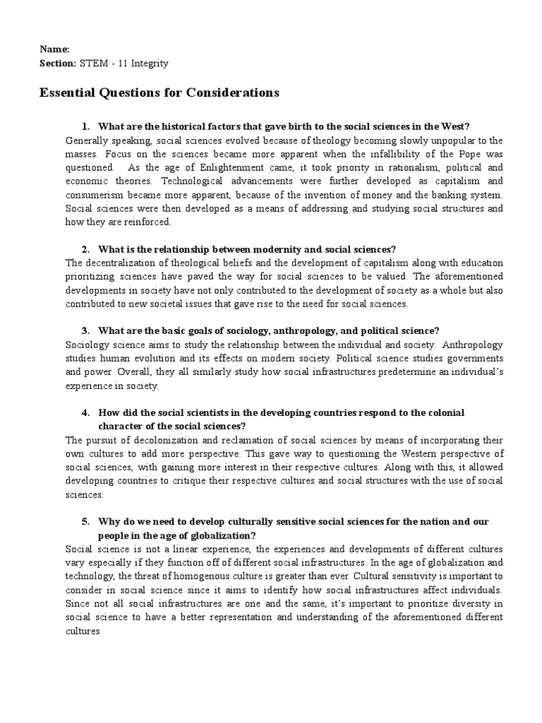 UCSP - The Birth and Growth of Social Sciences | PDF | Science | Social ...