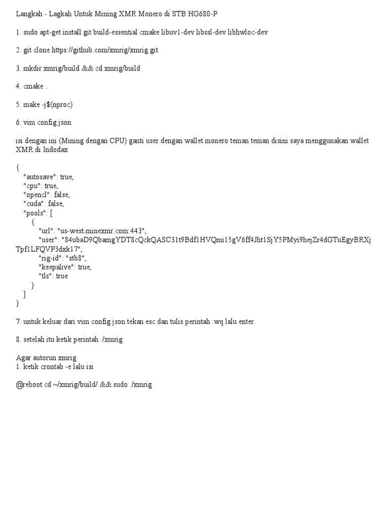 SodaPDF-converted-Script Mining XMR Monero Di Linux | PDF | Komputer