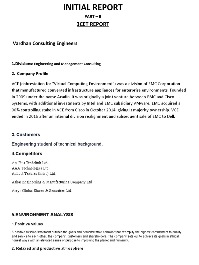 3cet Report: Vardhan Consulting Engineers | PDF | Economies | Business