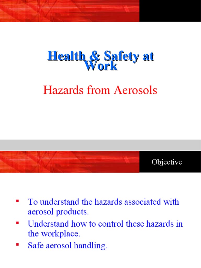 Safety Hazards from Aerosols | PDF | Fires | Explosion