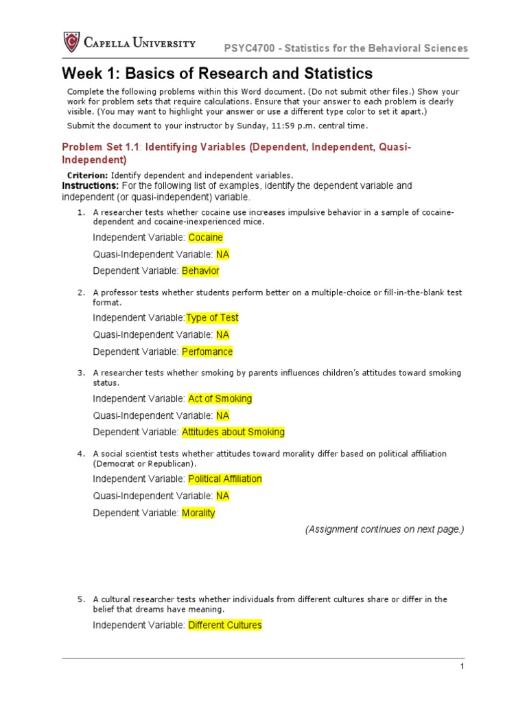 Week 1: Basics of Research and Statistics | PDF | Spss | Statistics