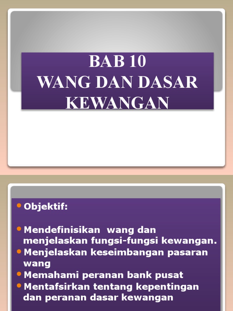 MENERANGKAN FUNGSI DAN PERANAN WANG, BANK PUSAT DAN BANK PERDAGANGAN | PDF