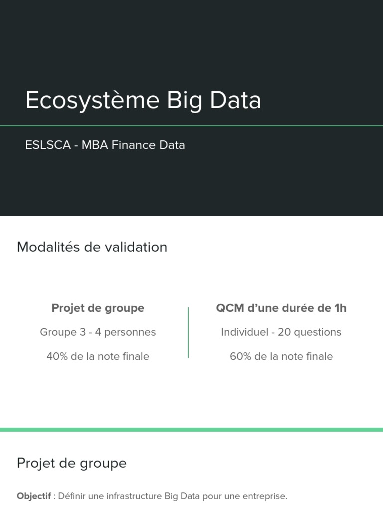 Cours Ecosystème Big Data | Download Free PDF | Apache Spark | MapReduce