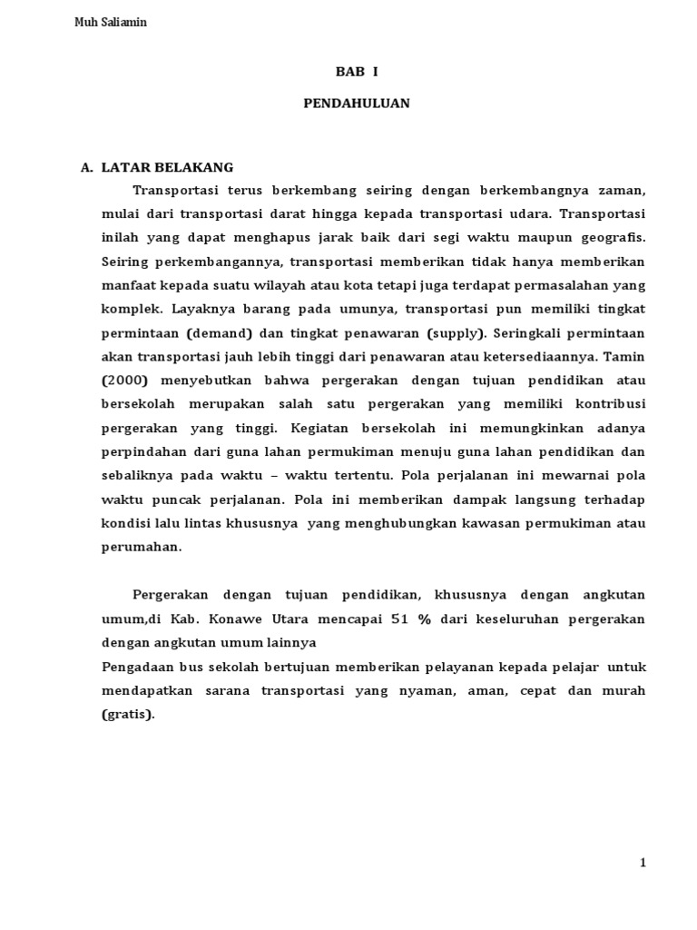 Proposal Bus Sekolah | PDF