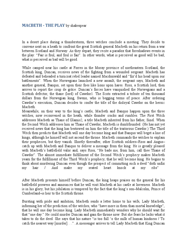 Macbeth - The Play | PDF | Macbeth | Hamlet