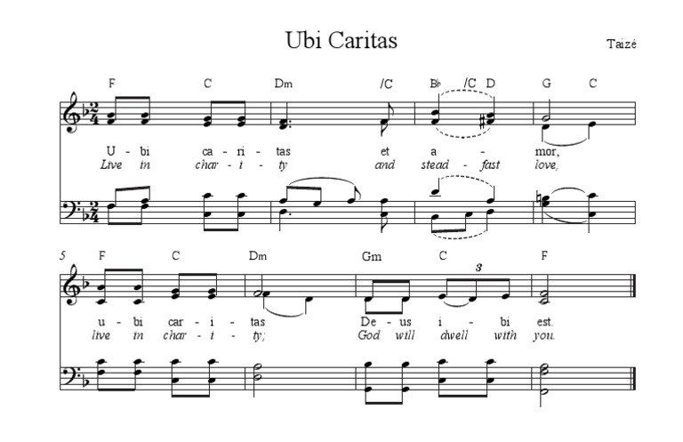 Ubi Caritas Taize | PDF