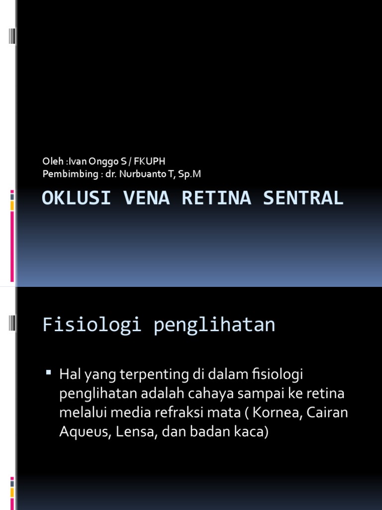 Oklusi Vena Retina Sentral | PDF