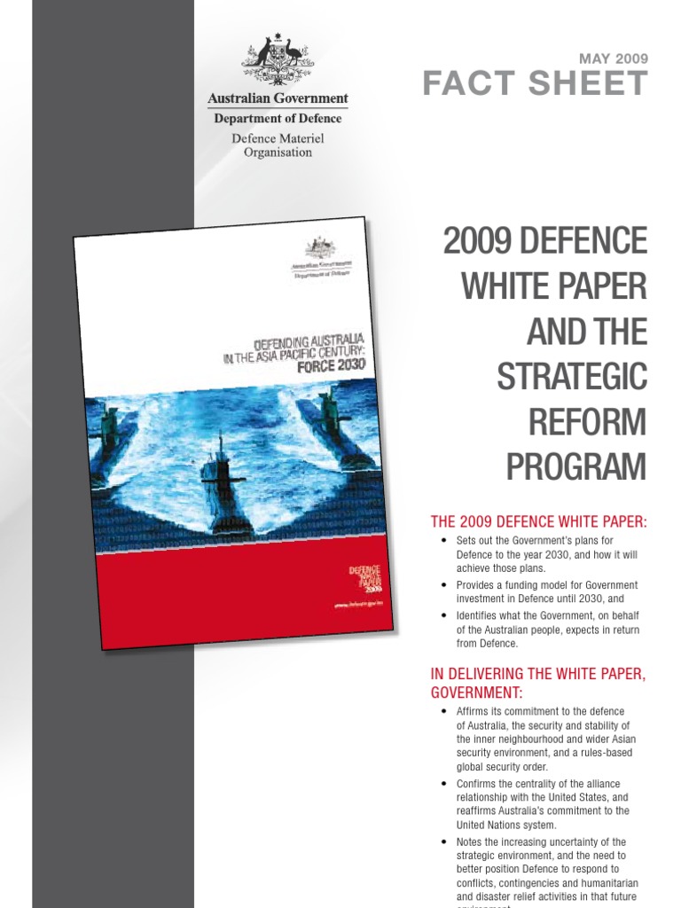 Whitepaper SRP Factsheet | PDF | Military | Australian Defence Force