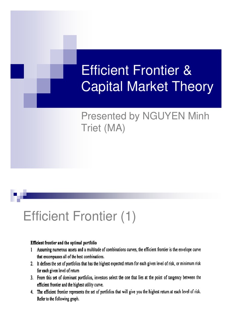 Markowitz & Efficient Frontier | PDF | Investment Management ...